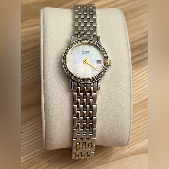 Citizen | Accessories | Citizen Quartz Ladies Watch Crystals Mother Of ...